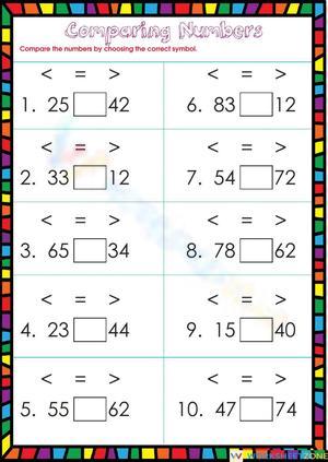Grade 4 Comparing Integers Worksheets 2024
