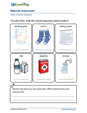 Free Printable Environmental Science Worksheets for Students