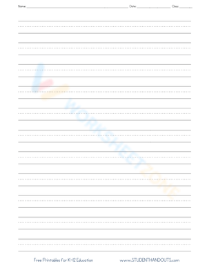 Free Collection of Blank Handwriting Worksheets for All Ages