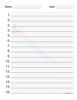 Free Collection of Blank Handwriting Worksheets for All Ages