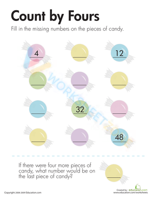 Printable Grade 2 Skip Counting By 4 Worksheets 2024