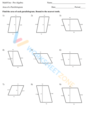 Grade 10 Parallelogram Worksheets 2024
