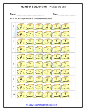 Grade 3 Sequence Numbers Worksheets 2024