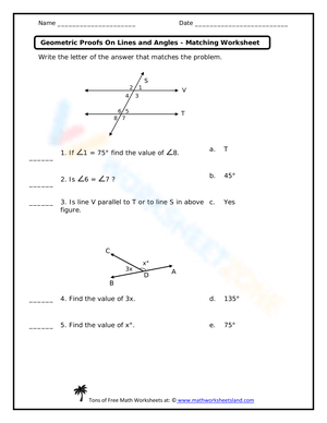 Free Printable Geometric Proofs Worksheets for Students