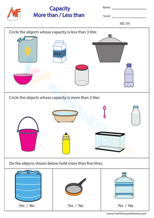 Grade 7 Volume and Capacity Worksheets 2024