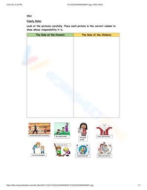 Grade 8 Family Roles Worksheets 2024