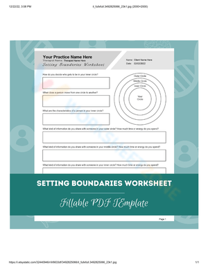 Free Printable Boundaries Worksheets for Students