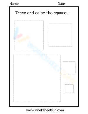 Free Printable Square Tracing Worksheets for Students