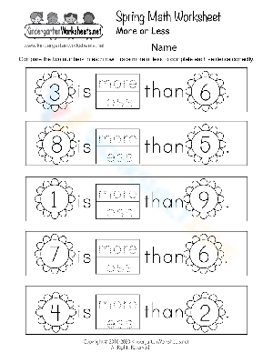 Free Printable Spring Math Worksheets for Students