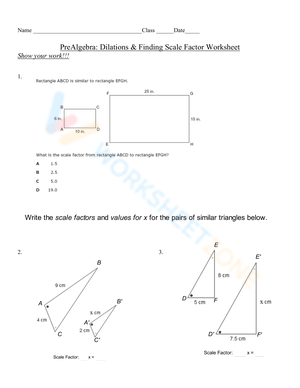 Free Collection of Scale Factor Worksheets | WorksheetZone