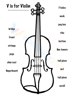 Free Printable Parts of The Violin Worksheets