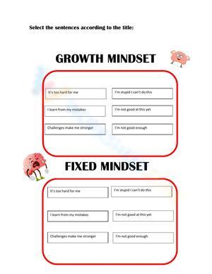 Free Printable Growth Mindset Worksheets for All Ages