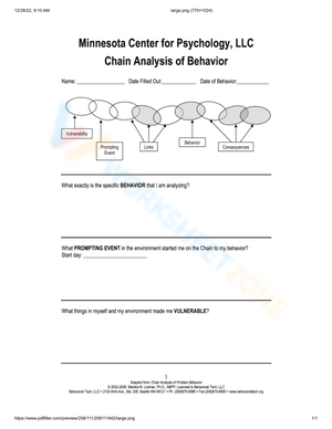 Free Printable DBT Chain Analysis Worksheets for Students