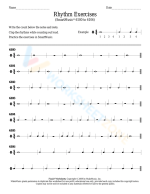 Grade 4 Rhythm Worksheets 2024