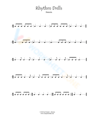 Grade 4 Rhythm Worksheets 2024