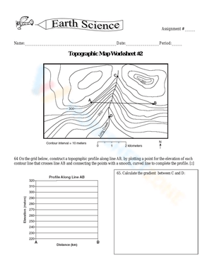 Grade 9 Topographic Map Worksheets 2024