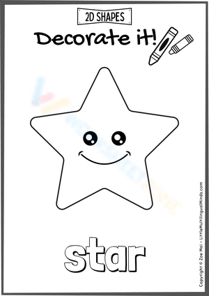 Free Printable & Interactive Preschool Star Worksheets