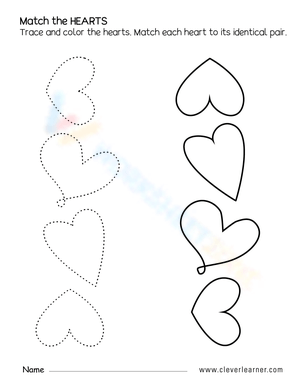 Free Printable & Interactive Heart Shapes Worksheets