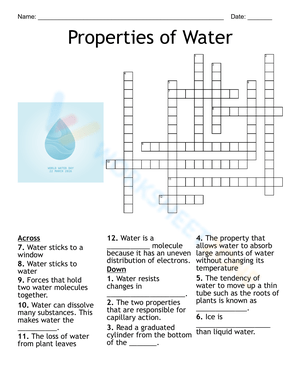 Grade 9 Properties of Water Worksheets 2024