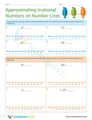 Grade 8 Irrational Numbers Worksheets 2024