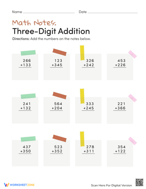 Grade 2 Three-Digit Addition and Regrouping Worksheets 2024