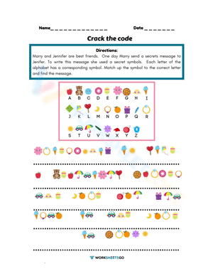 Grade 1 Crack The Code Worksheets 2024