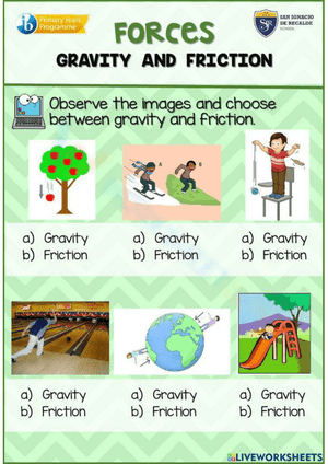 Free Printable Gravity Worksheets For Teaching & Learning