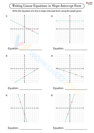 Free Answer Key Slope Intercept Form Worksheet Collection