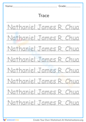 Kindergarten Tracing Name Worksheets 2024