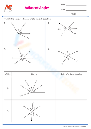 Free Printable & Interactive Vertical Angles Worksheets