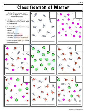 Grade 10 Classifying Matter Worksheets 2024