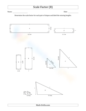 Free Collection of Scale Factor Worksheets | WorksheetZone