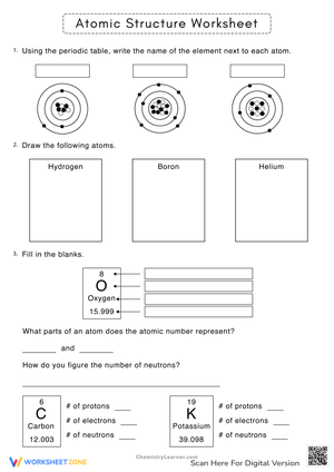 Grade 9 Protons Neutrons And Electrons Practice Worksheets 2024