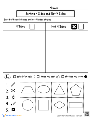 Free Printable & Interactive Sorting Shapes Worksheets