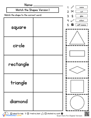 Grade 1 Sorting Shapes Worksheets 2024