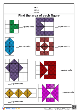 Find the Area of the Shaded Region Worksheets With Answers