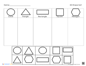 Grade 1 Sorting Shapes Worksheets 2024