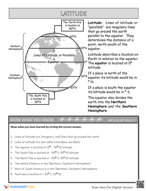 Free Collection Of Latitude and Longitude Worksheets