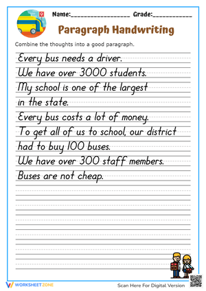 Free Printable Handwriting Paragraph Practice Sheets