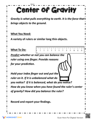 Free Printable Gravity Worksheets For Teaching & Learning