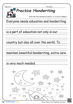 Free Printable Handwriting Paragraph Practice Sheets
