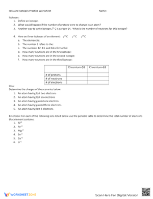 Grade 12 Isotope Practice Worksheets 2024