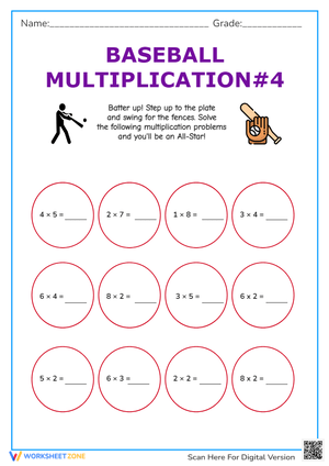 Grade 3 One-Digit Multiplication Worksheets 2024