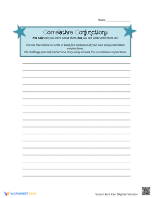 Grade 5 Correlative Conjunctions Worksheets 2024