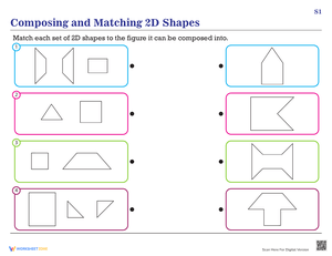Kindergarten Math 2D Shapes Worksheets - Geometry Math