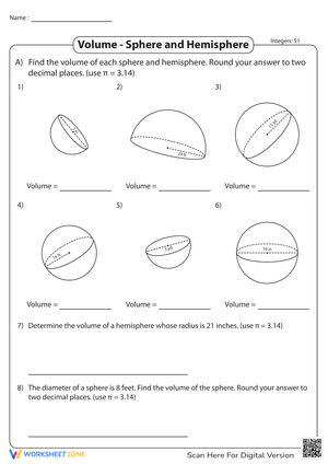 Grade 8 3D Shapes Worksheets 2024