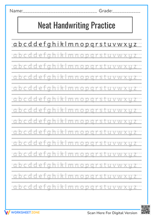 Free Printable Neat Handwriting Practice Sheets For All Ages