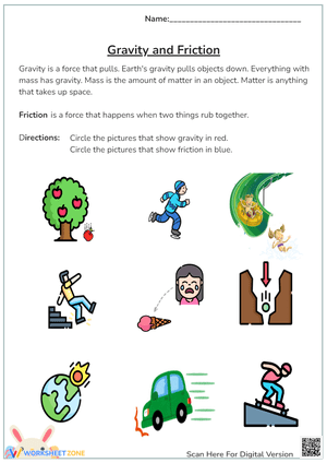 Free Printable Gravity Worksheets For Teaching & Learning