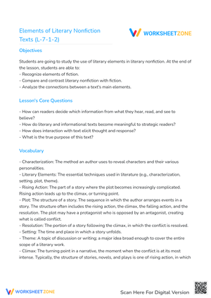 English Language Arts (ELA) Lesson Plans 2024
