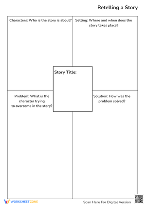 Free Printable Retelling a Story Worksheets for Students